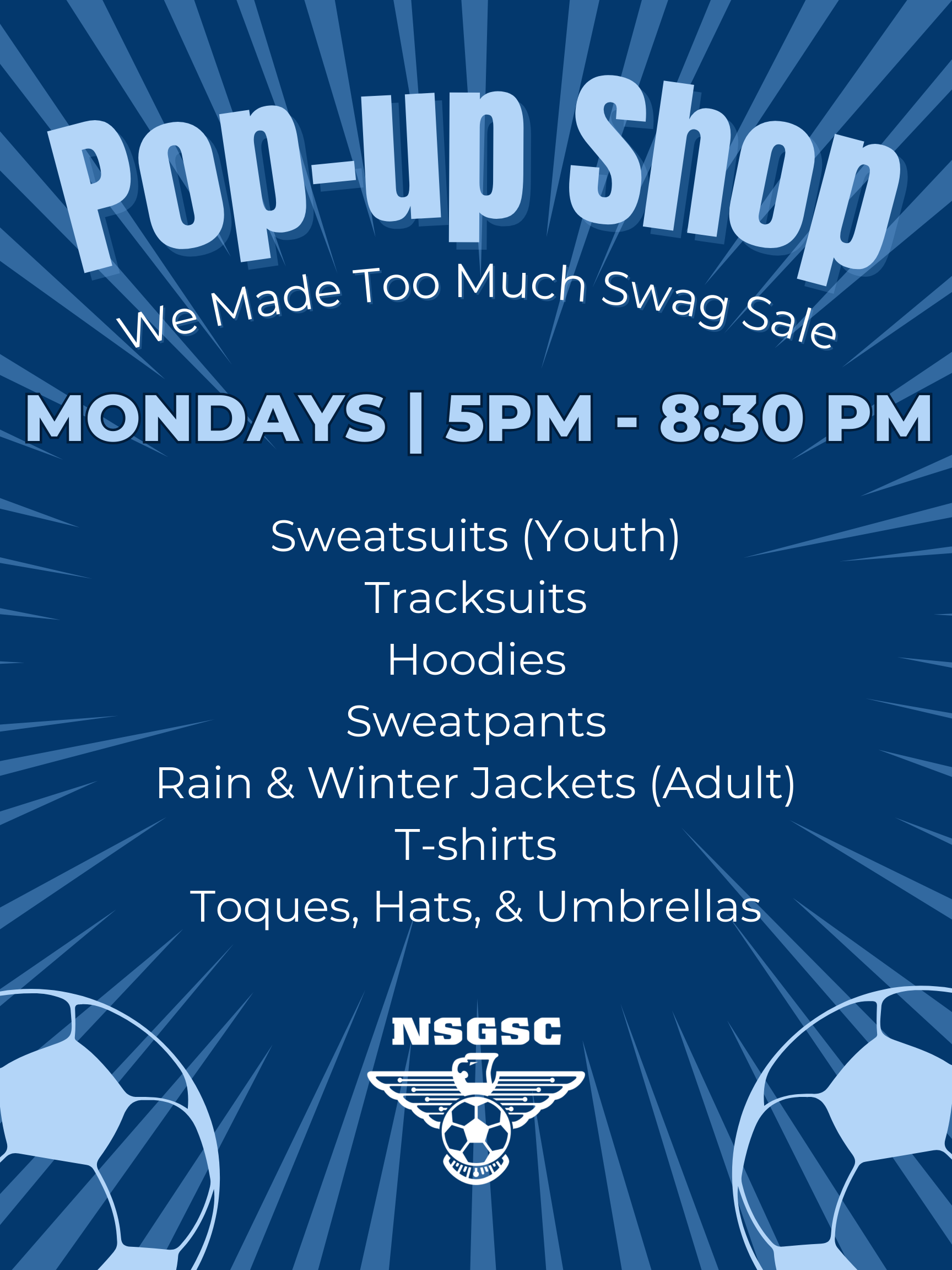 Pop-Up Shop – North Shore Girls Soccer Club